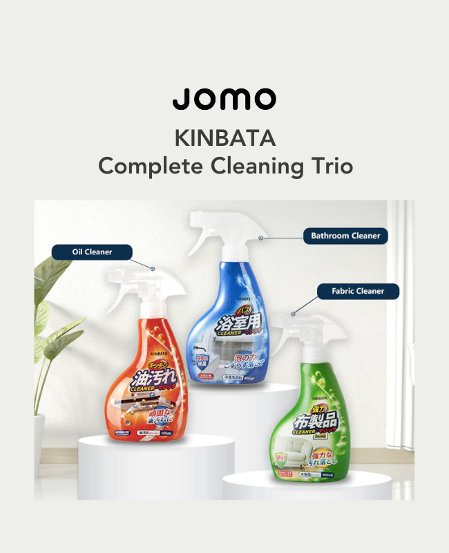 Japan KINBATA Complete Cleaning Trio Bathroom Cleaner Toilet Cleaner Oil Cleaner – JomoSg