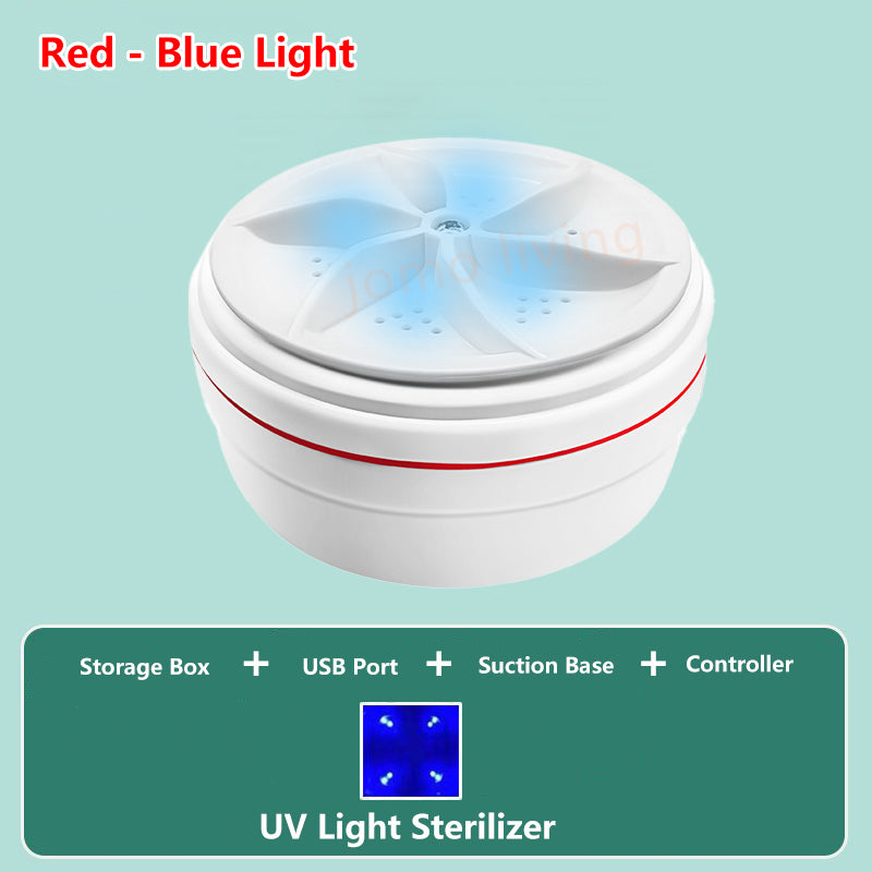 JOMO Mini Turbine Washing Machine Portable Small Ultrasonic Washer Soc ...